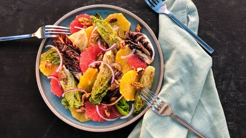 Radicchio, Baby Gem, Orange and Ruby Grapefruit Salad | The Sidesmith