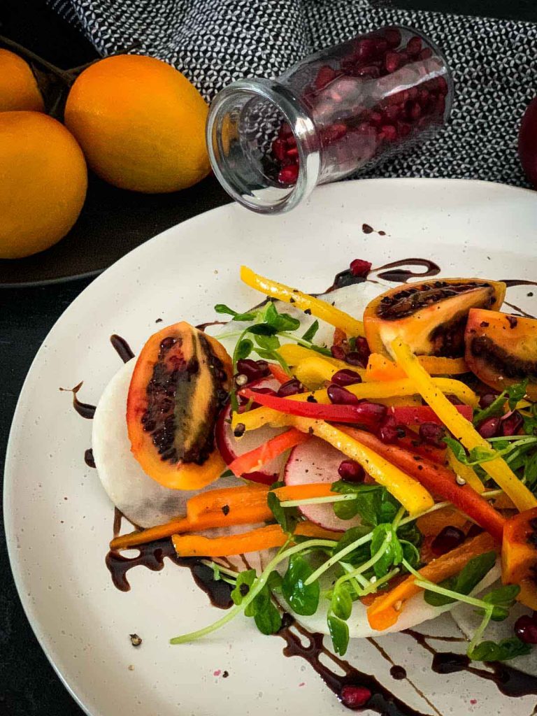 Tree Tomato Salad with Kohlrabi & Vegan Balsamic Dressing (Fresh Summer ...