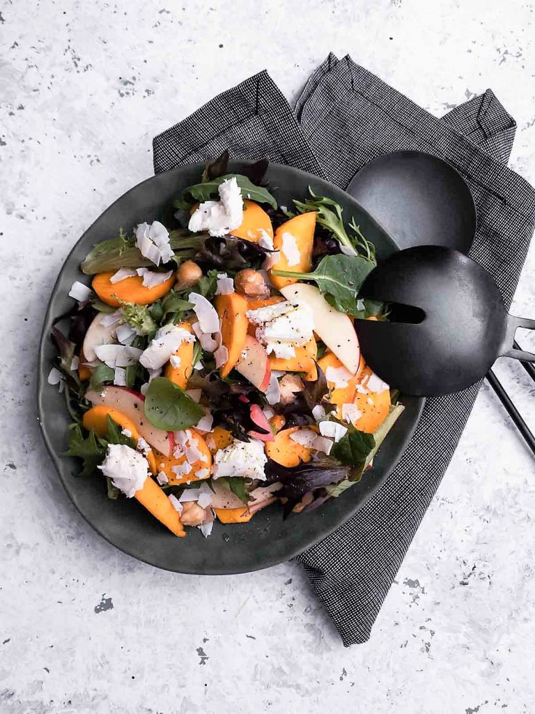 Persimmon Salad with Candied Hazelnuts | The Sidesmith