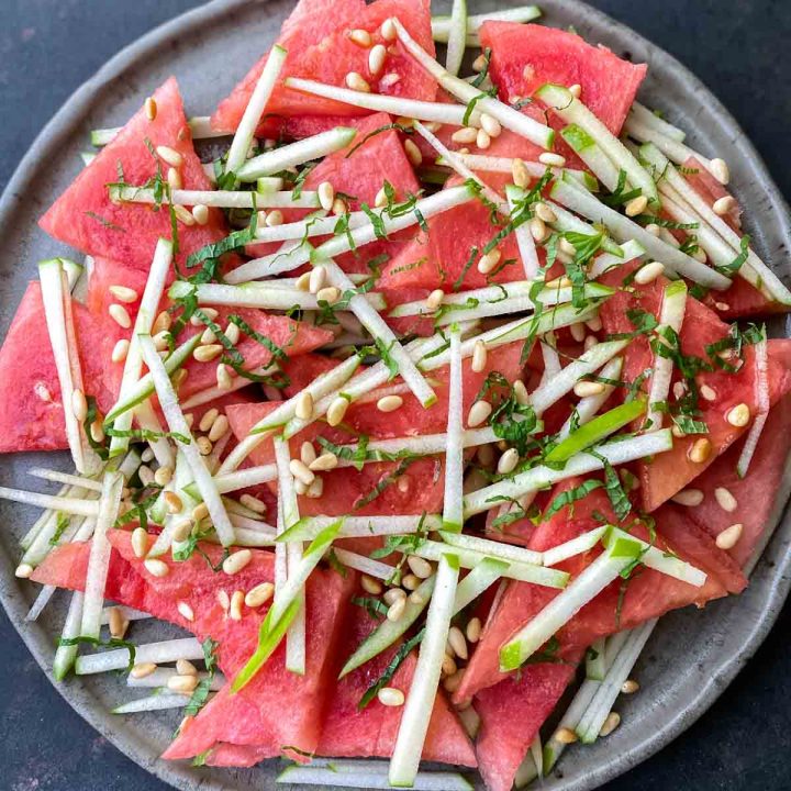 Watermelon Apple and Mint Salad | The Sidesmith