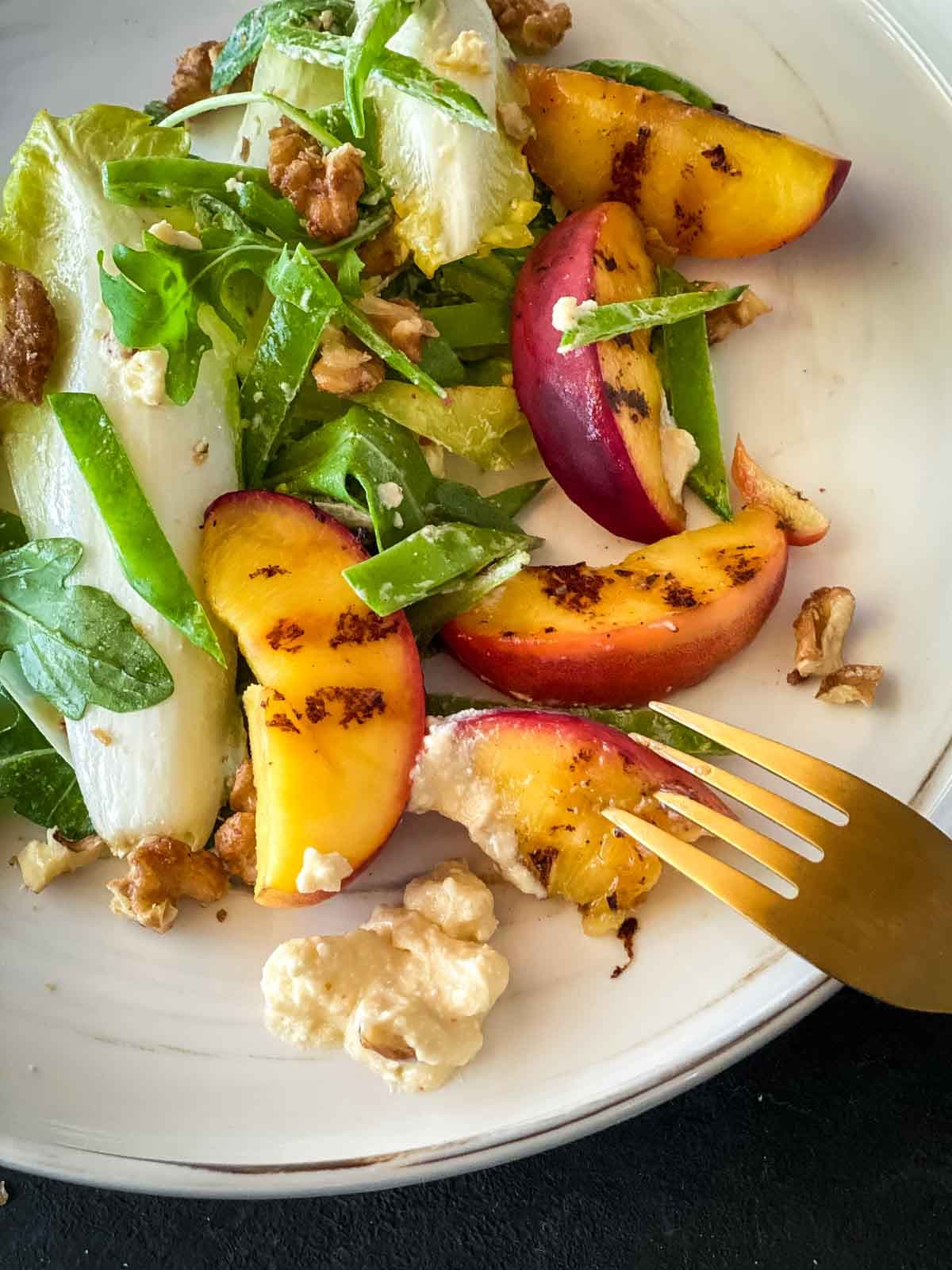 Grilled Peach Salad with Feta | The Sidesmith