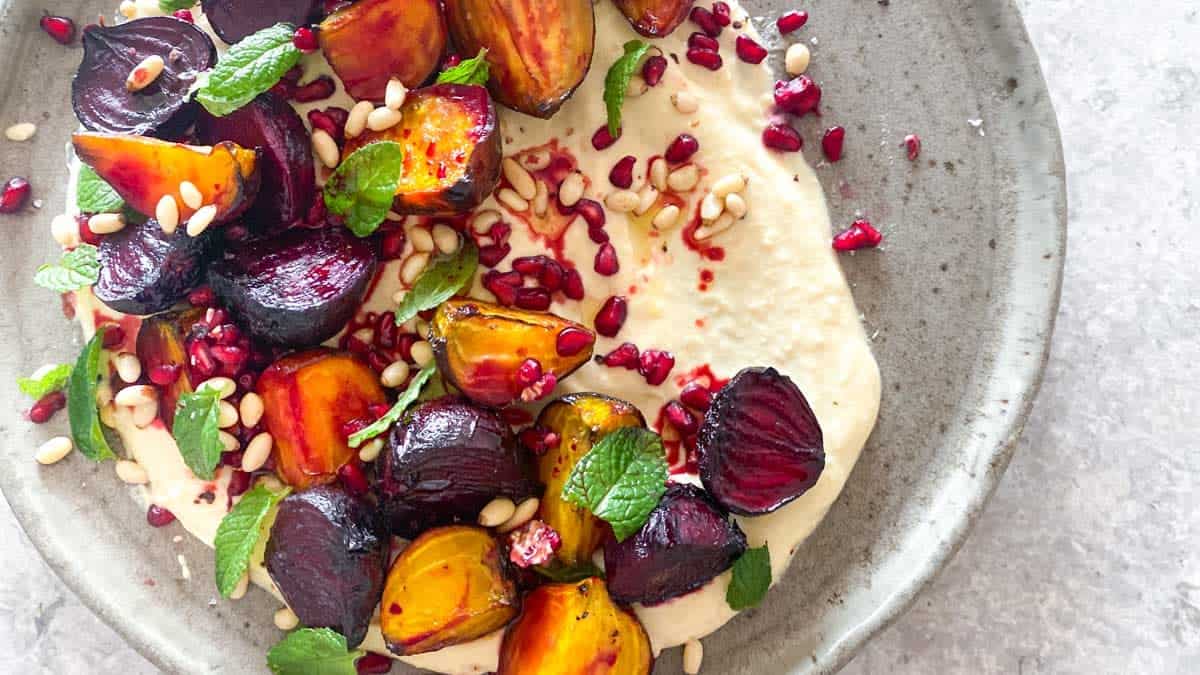 Roasted Baby Beets with Hummus | The Sidesmith