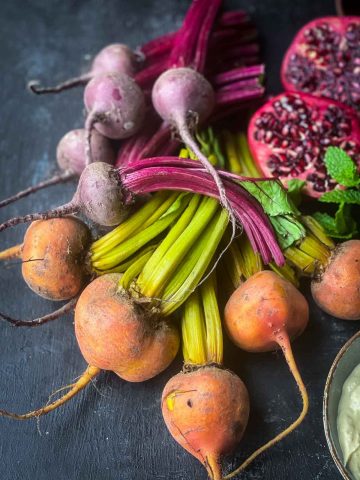 Roasted Baby Beets with Hummus | The Sidesmith