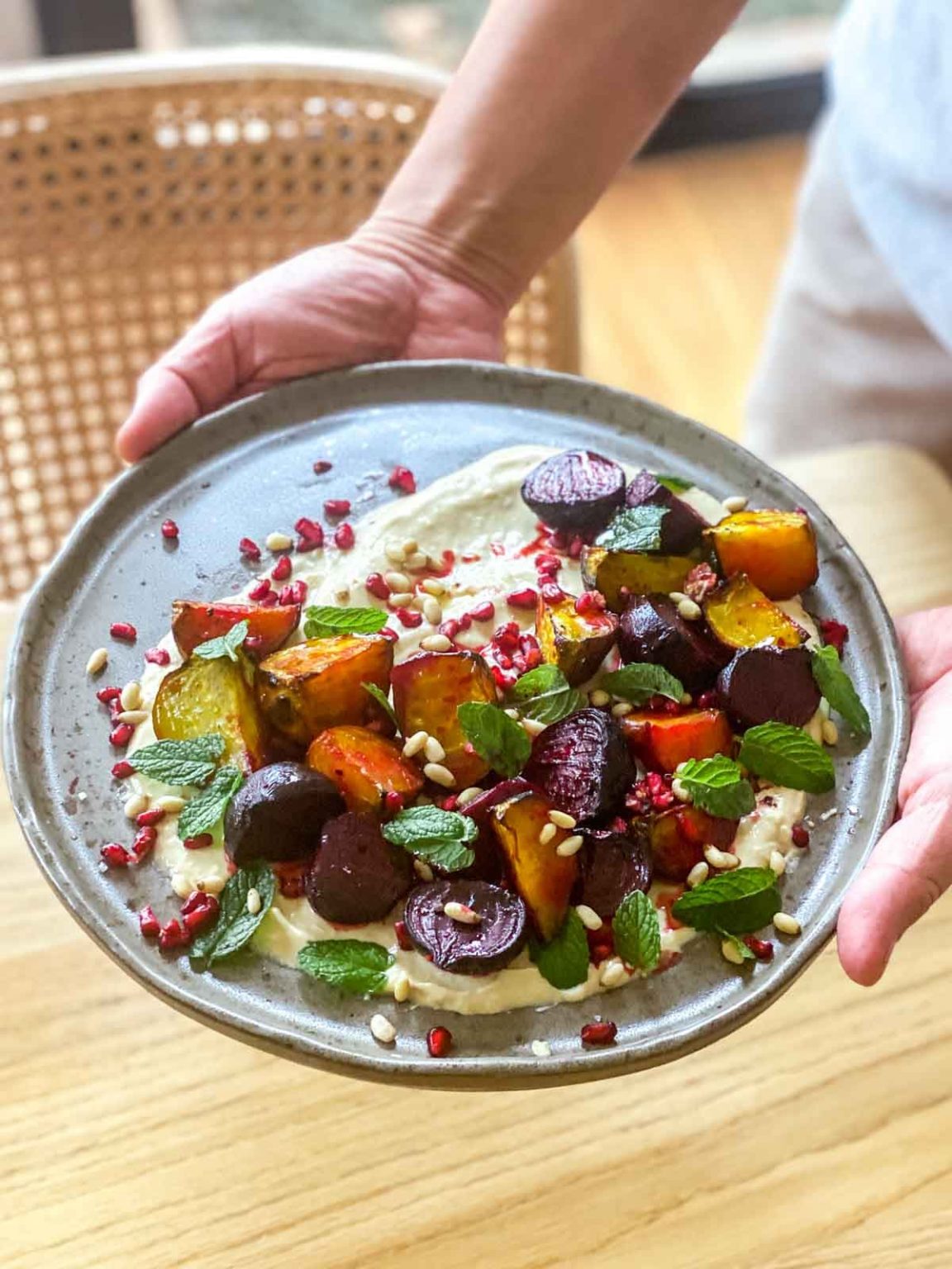 Roasted Baby Beets with Hummus | The Sidesmith