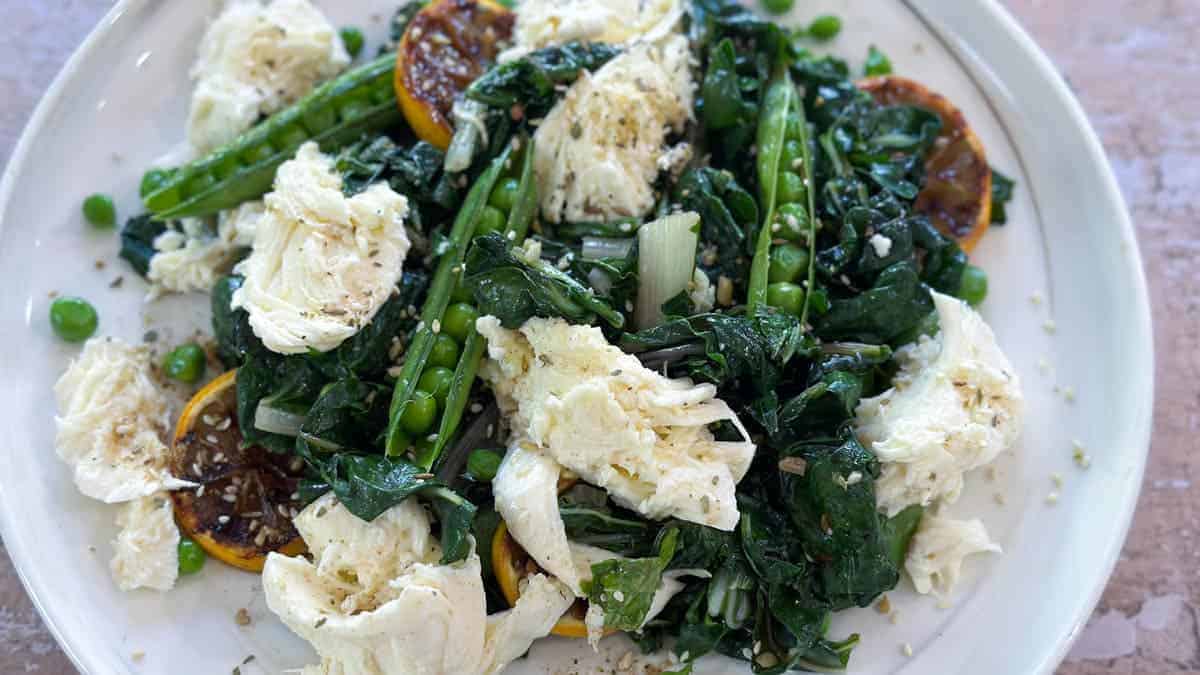 Sautéed Silverbeet with Peas | The Sidesmith