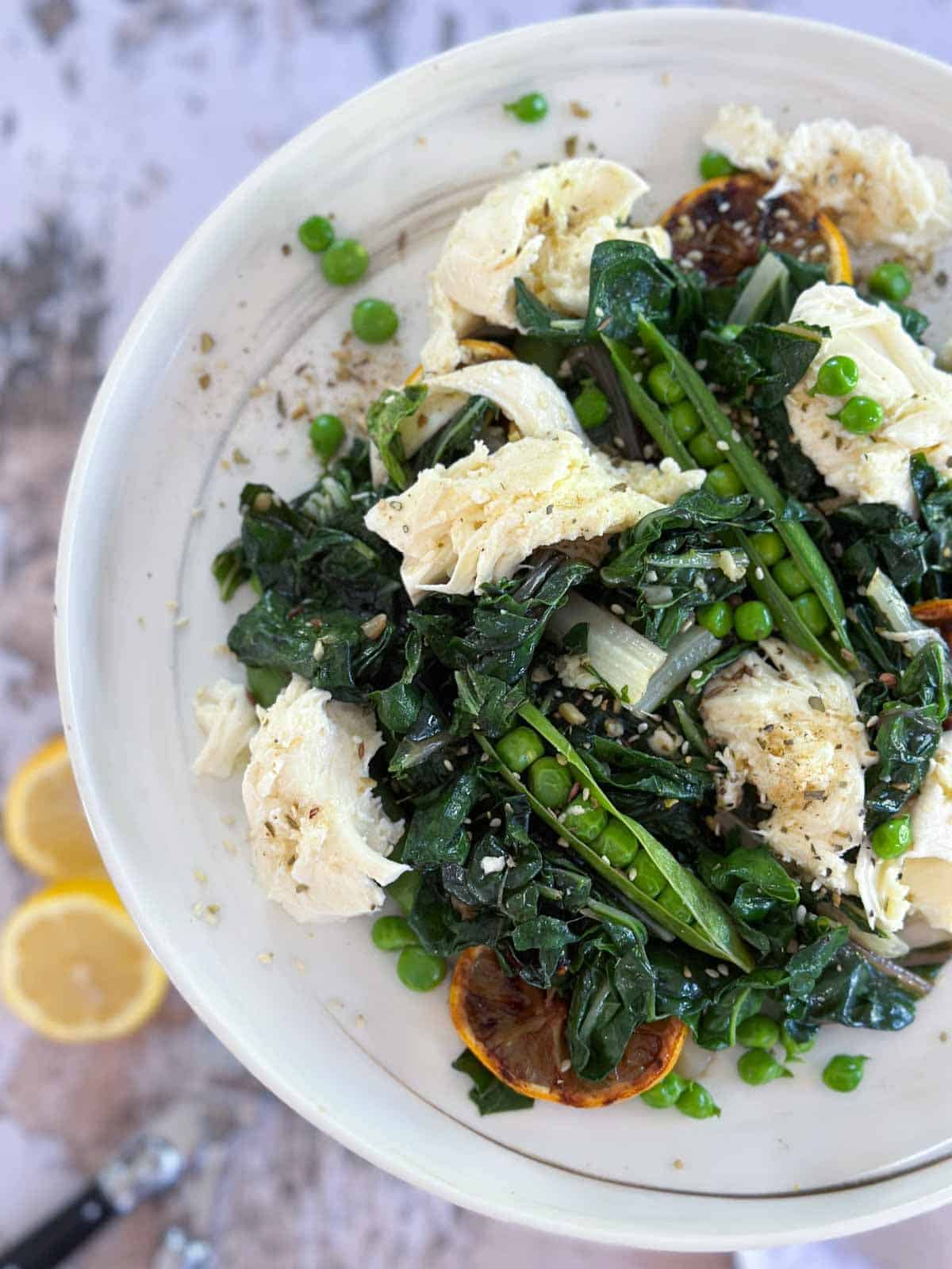 Sautéed Silverbeet with Peas | The Sidesmith
