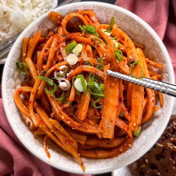 Korean Bellflower Root Side Dish - Doraji Muchim [도라지무침] | The Sidesmith