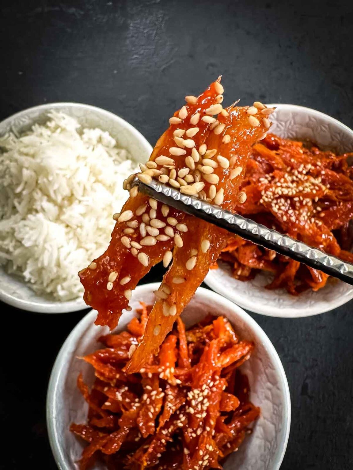 Korean Dried Pollock with Gochujang - Bugeopo Gochujang Muchim [북어포 고추장 ...