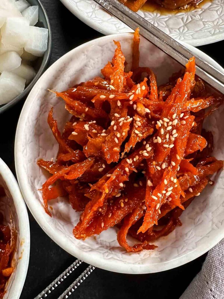 Korean Dried Pollock with Gochujang - Bugeopo Gochujang Muchim [북어포 고추장 ...
