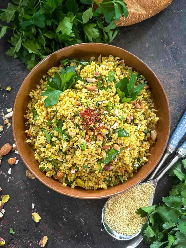 Easy Vegan Millet Recipe with Saffron Broth (Fluffy, Fragrant ...