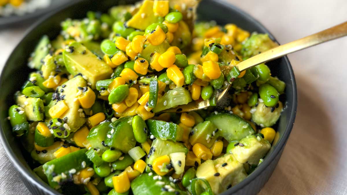 Cucumber Edamame Salad with Ginger Dressing | The Sidesmith
