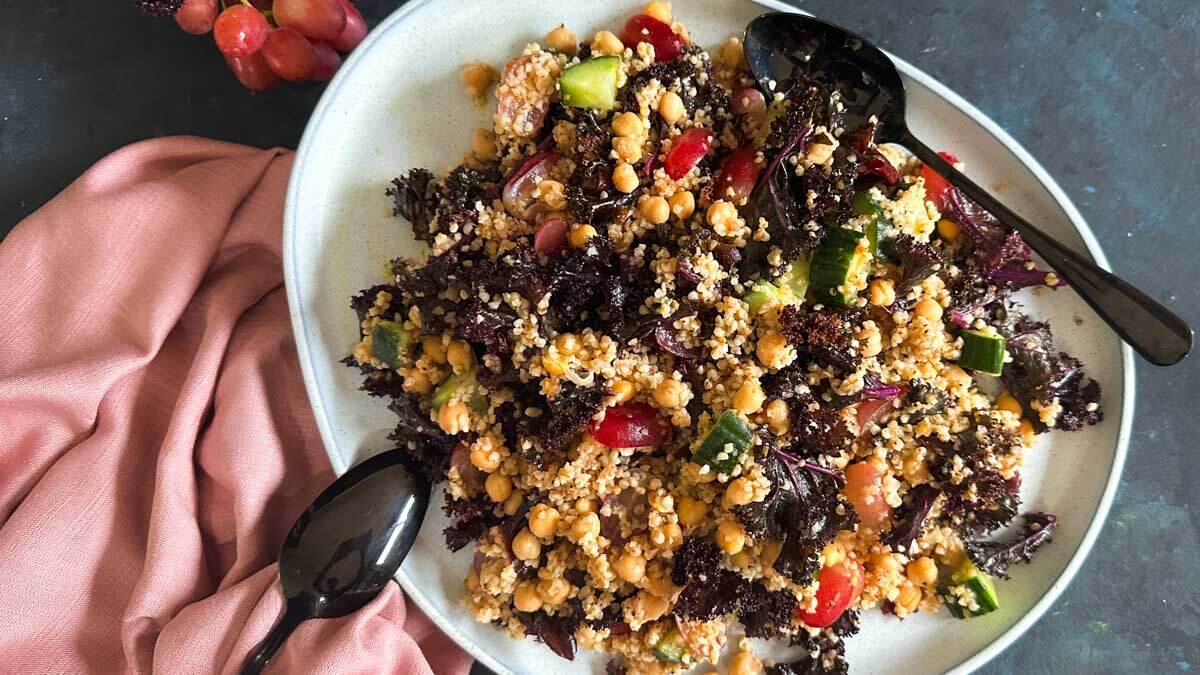 Purple Kale Millet Salad | The Sidesmith