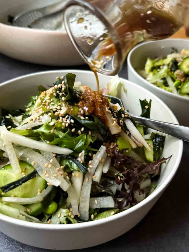 Japanese Wakame Salad with Wafu Dressing | Fresh, Crunchy & Umami-Rich ...